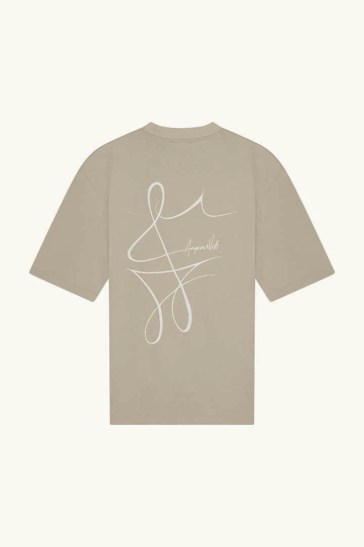 Shop Ampère SS25 - August Dry Jersey Tee Abbey Stone - Menswear